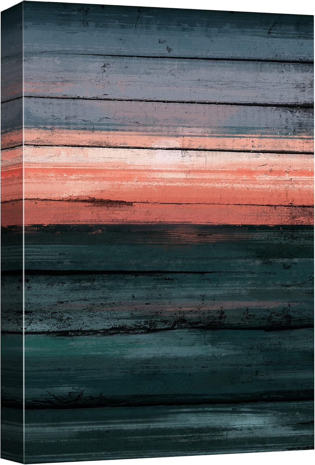 AEFER Canvas Print Wall Art Blue Red Sunset Skyline Horizon Nature ...