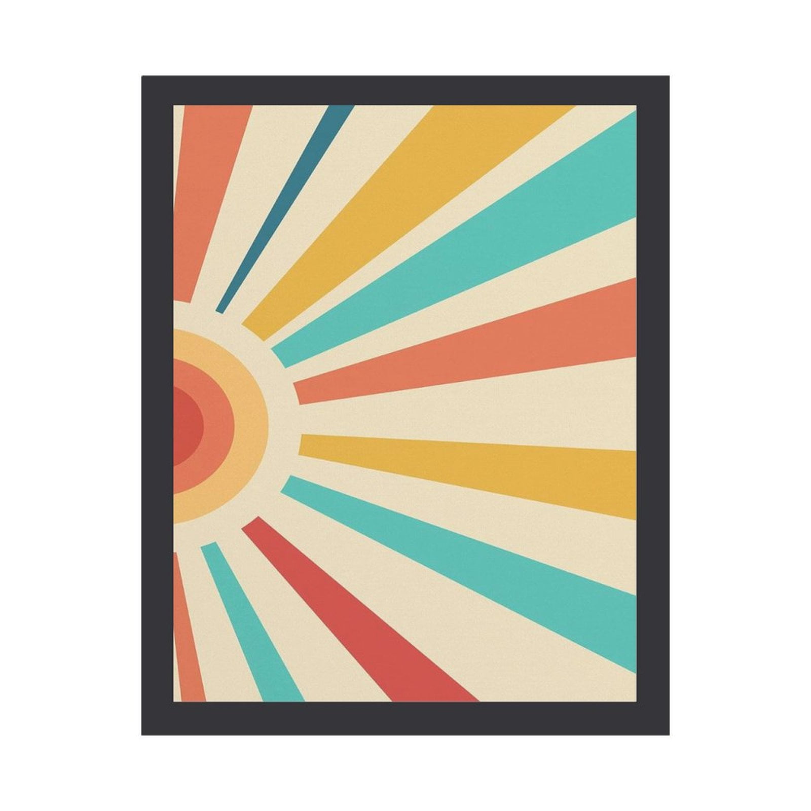 AEFER Canvas Print Wall Art Multicolor Shing Sun in Sky Abstract ...