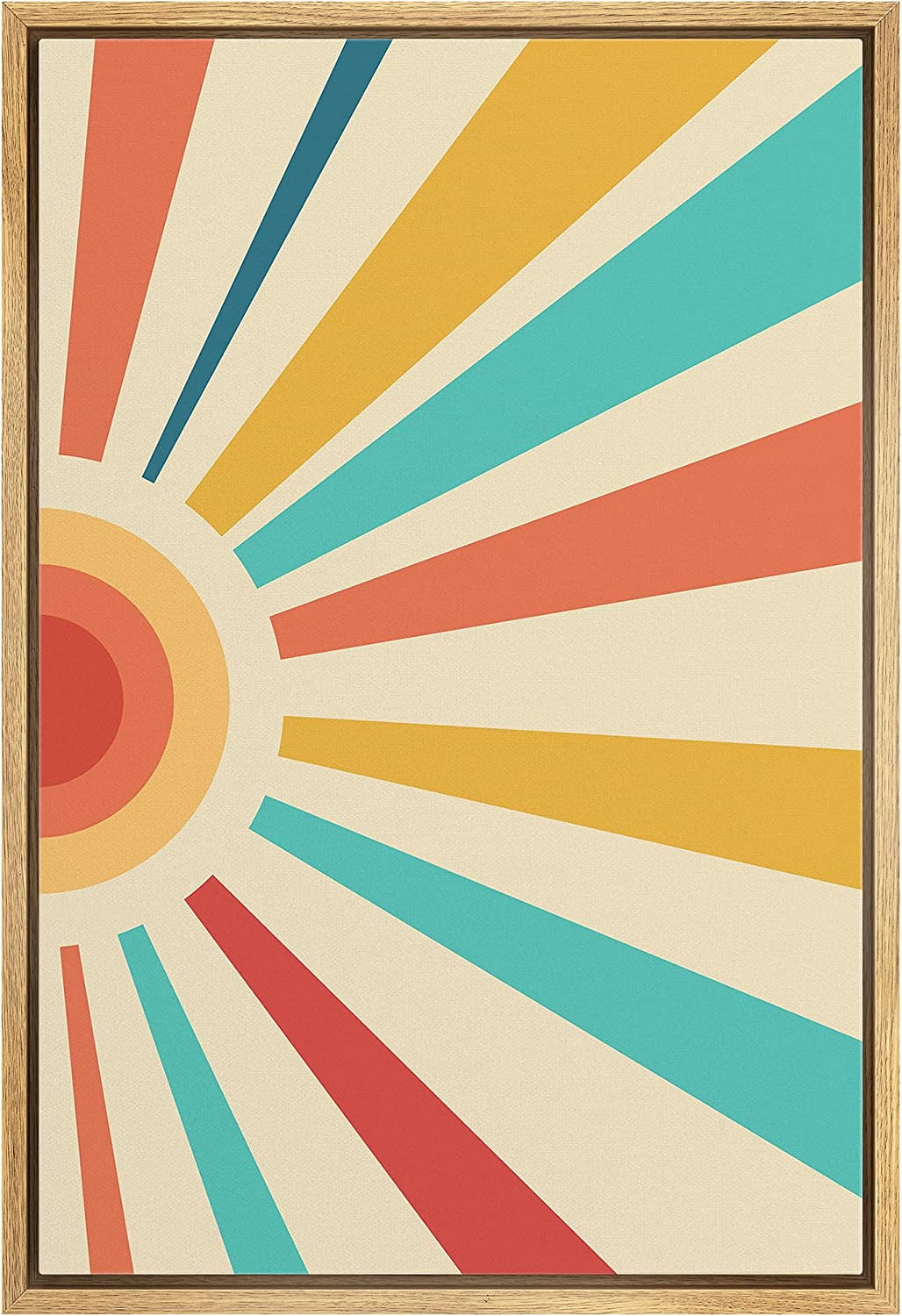 AEFER Canvas Print Wall Art Multicolor Shing Sun in Sky Abstract ...