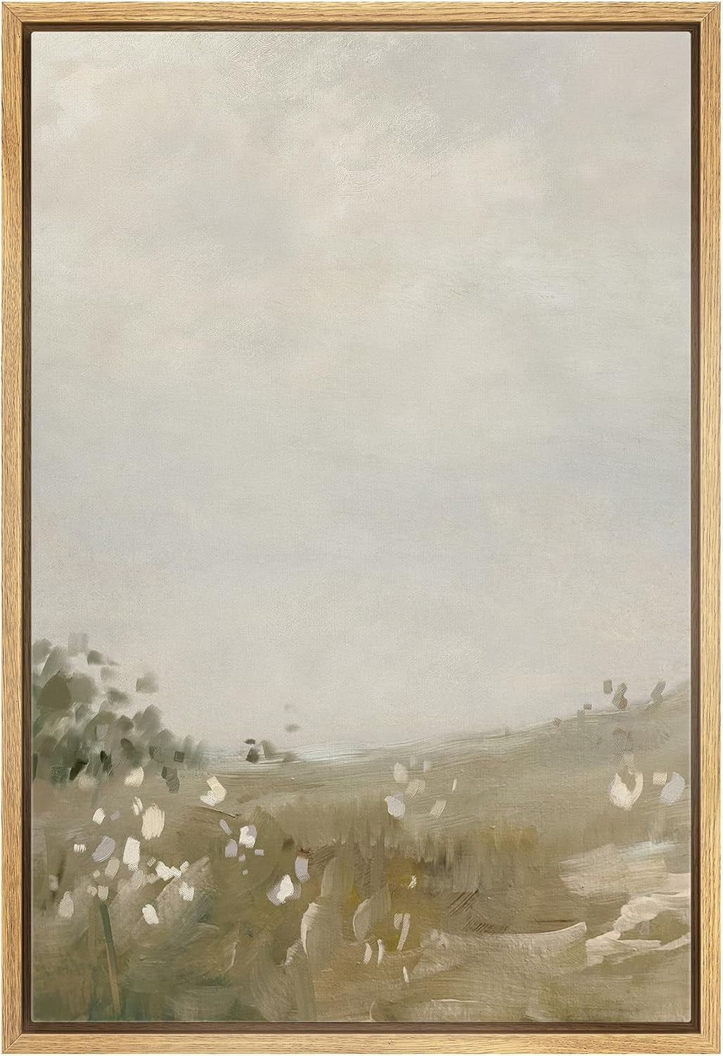 AEFER Canvas Print Wall Art Muted Countryside Landscape Soft Minimalist ...