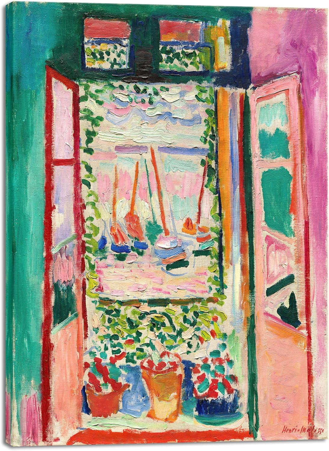 AEFER Canvas Print Wall Art Open Window Collioure 1905 by Henri Mattise ...