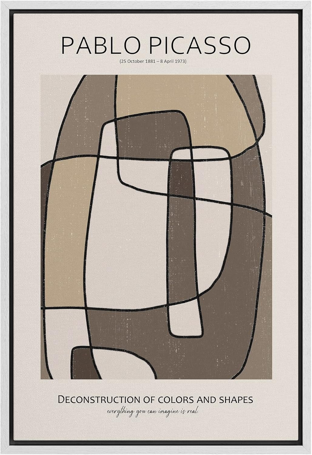 AEFER Canvas Print Wall Art Pablo Picasso Brown Geometric Line Art ... AEFER Canvas Print Wall Art Pablo Picasso Brown Geometric Line Art ...