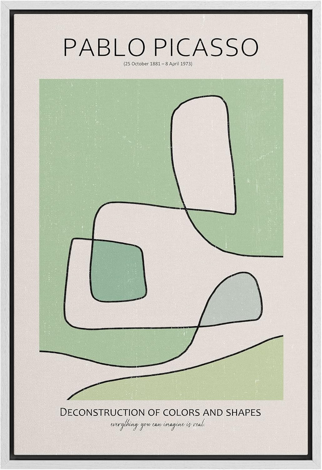 AEFER Canvas Print Wall Art Pablo Picasso Green Geometric Line Art ... AEFER Canvas Print Wall Art Pablo Picasso Green Geometric Line Art ...