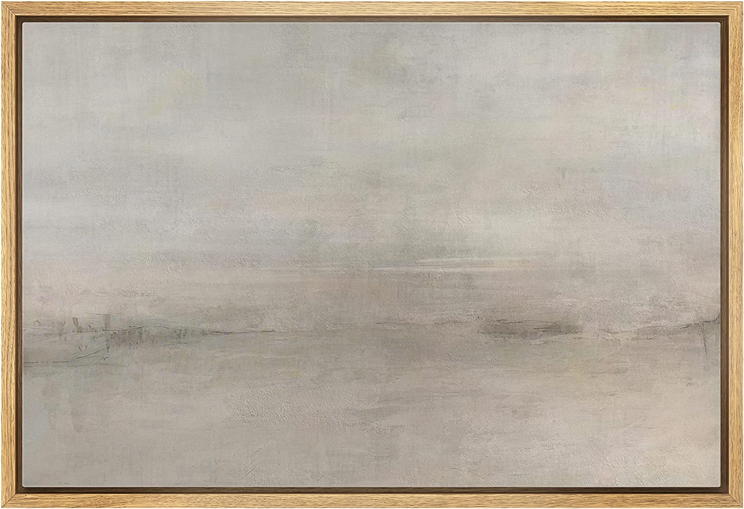 AEFER Canvas Print Wall Art Pastel Gray Watercolor Sky Landscape ...