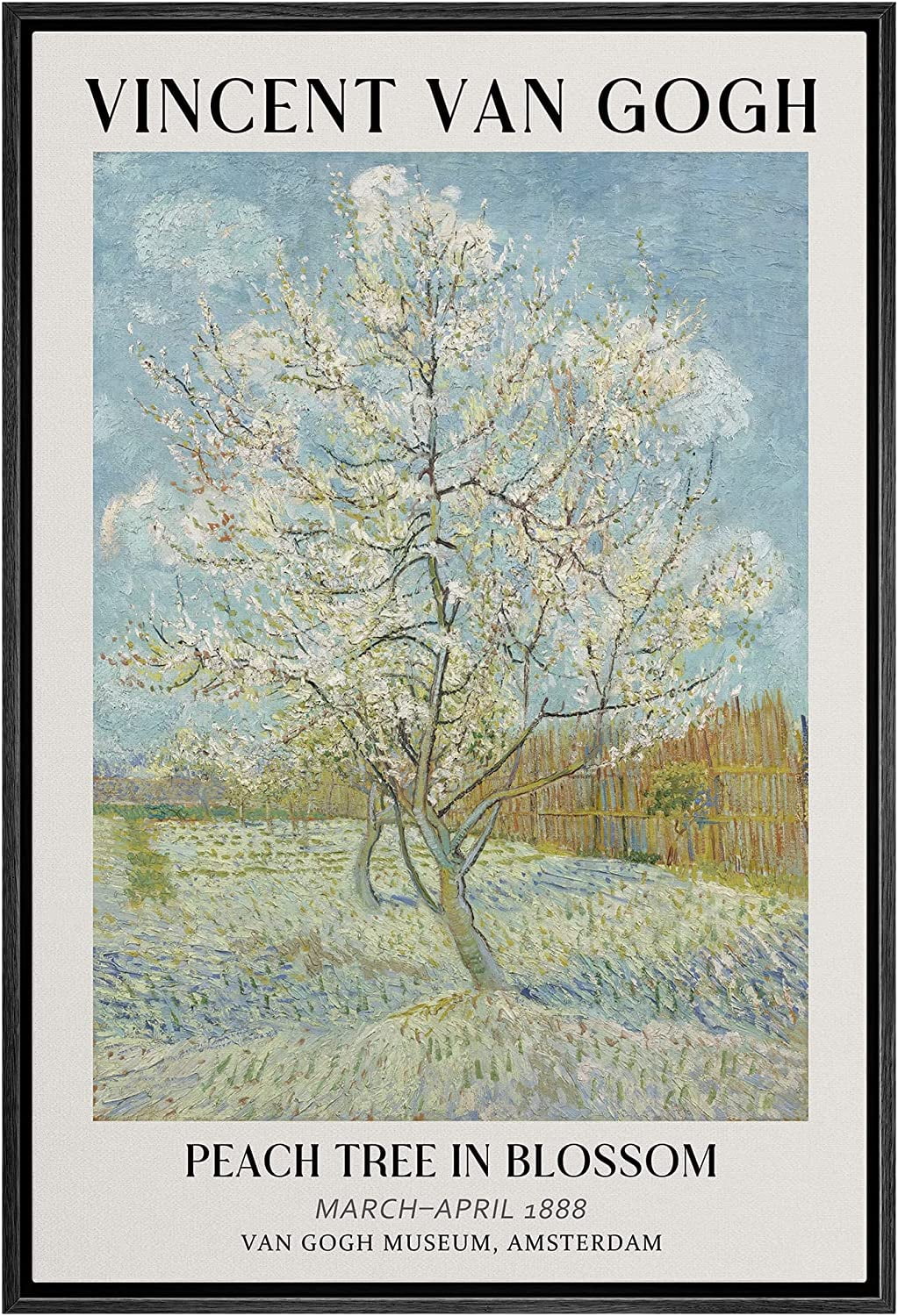 AEFER Canvas Print Wall Art Peach Tree in Blossom by Vincent Van Gogh ...