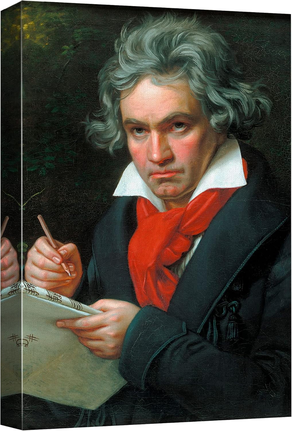 AEFER Canvas Print Wall Art Portrait of Beethoven People Pop Culture ...