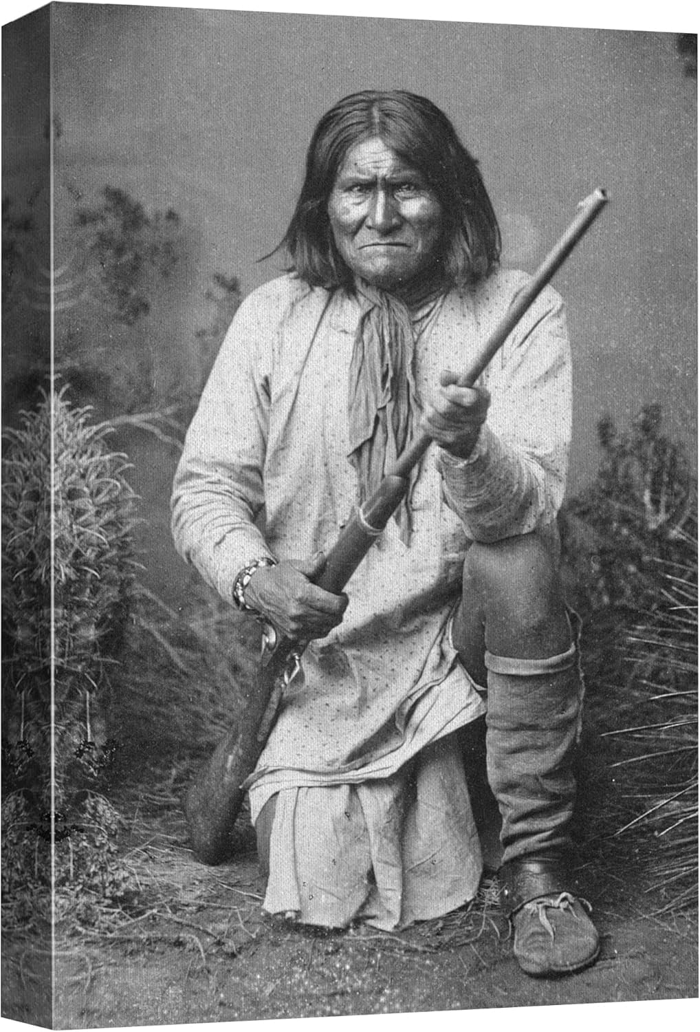 AEFER Canvas Print Wall Art Portrait of Goyaale Geronimo People Pop ...