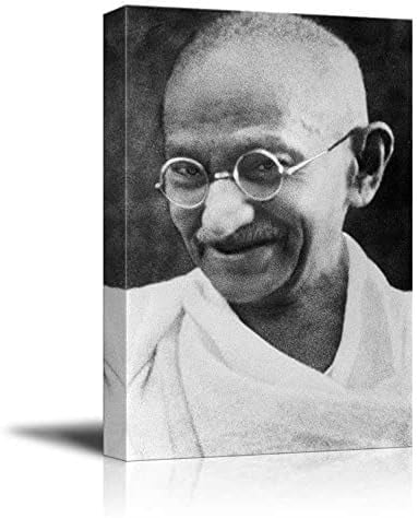 AEFER Canvas Print Wall Art Portrait of Mahatma Gandhi People Pop ...