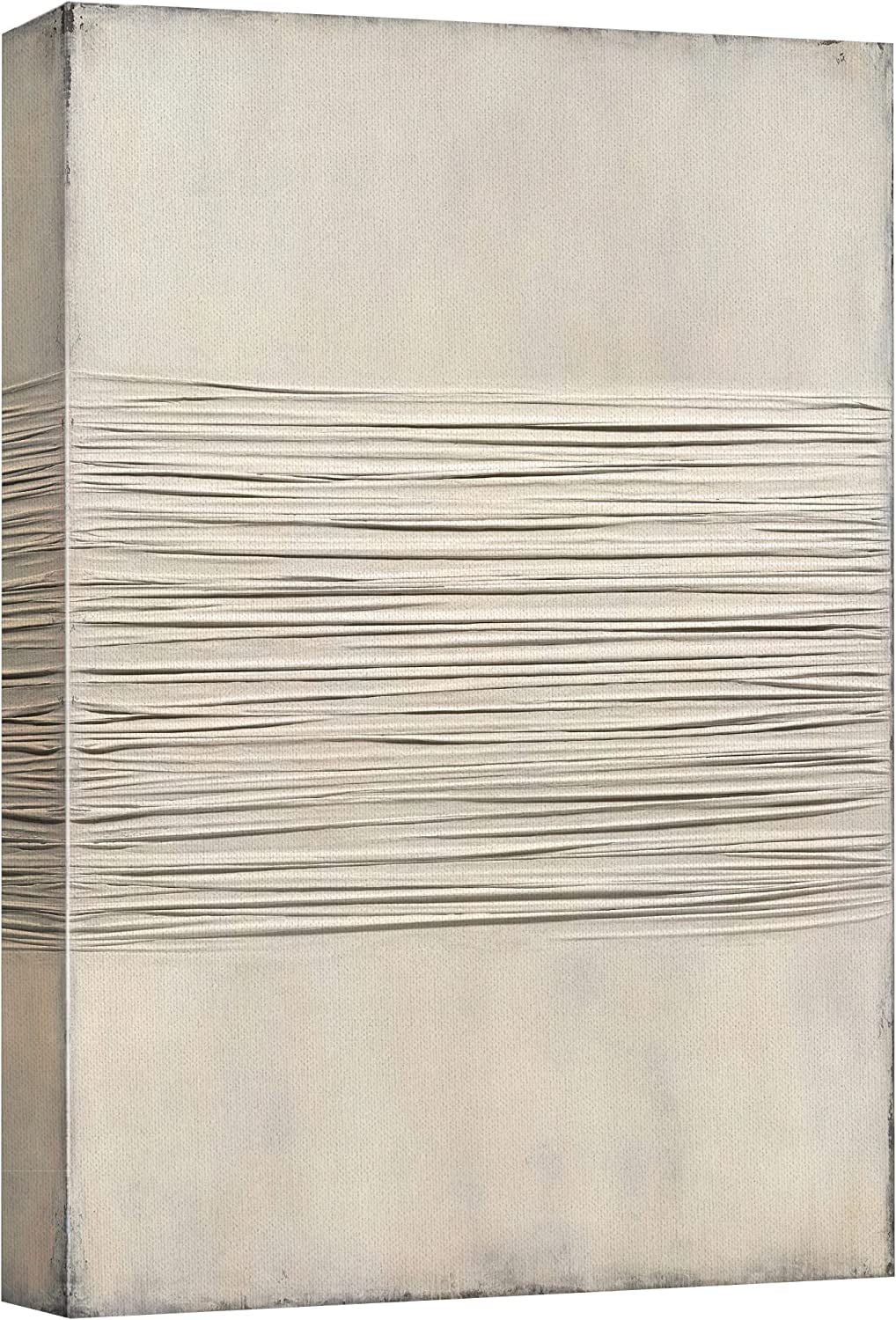 AEFER Canvas Print Wall Art Rustic Tan Pastel Paint Stroke Waves ...