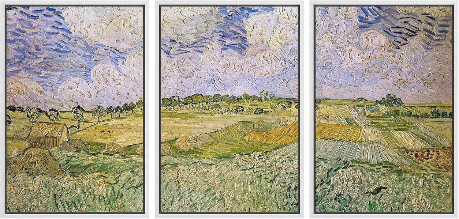 AEFER Canvas Print Wall Art Set Plain of Auvers Vincent Van Gogh ...