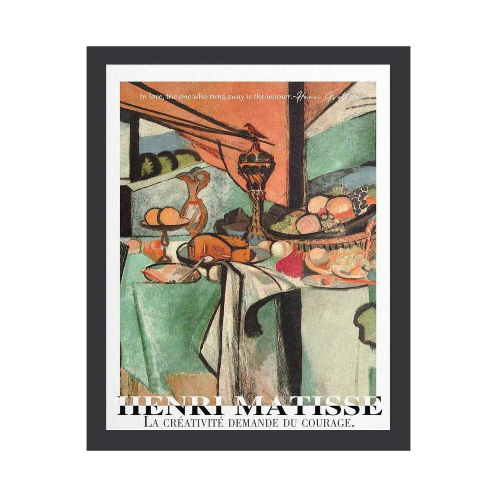 AEFER Canvas Print Wall Art Still Life of Fruit Basket Fruit Wilderness ...