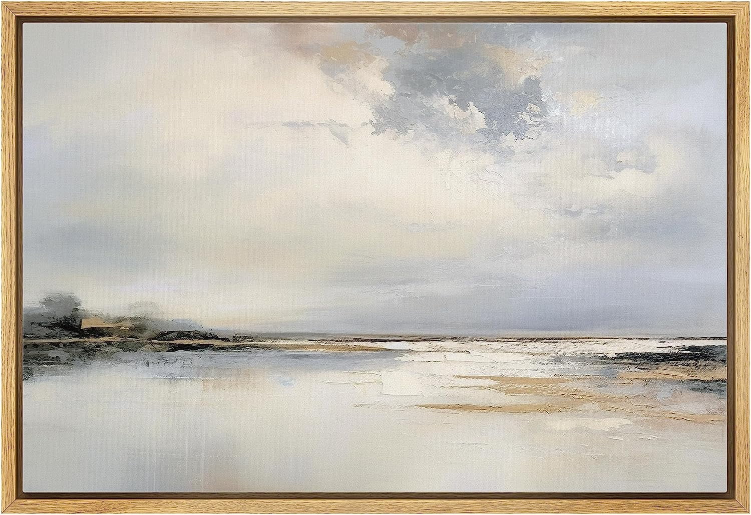 AEFER Canvas Print Wall Art Storm Cloud Lake Reflection Nature ...