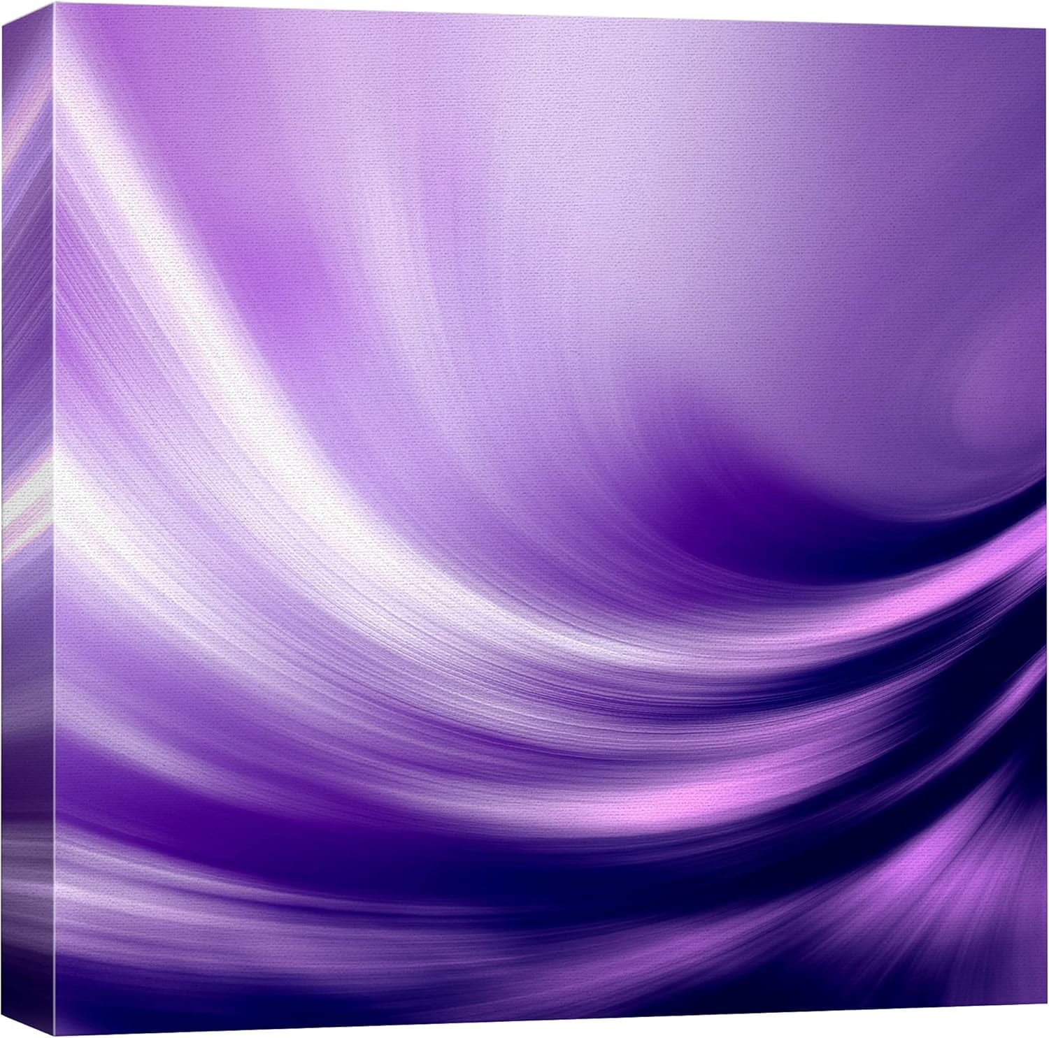 AEFER Canvas Print Wall Art Swirling Vibrant Purple Color Field ...