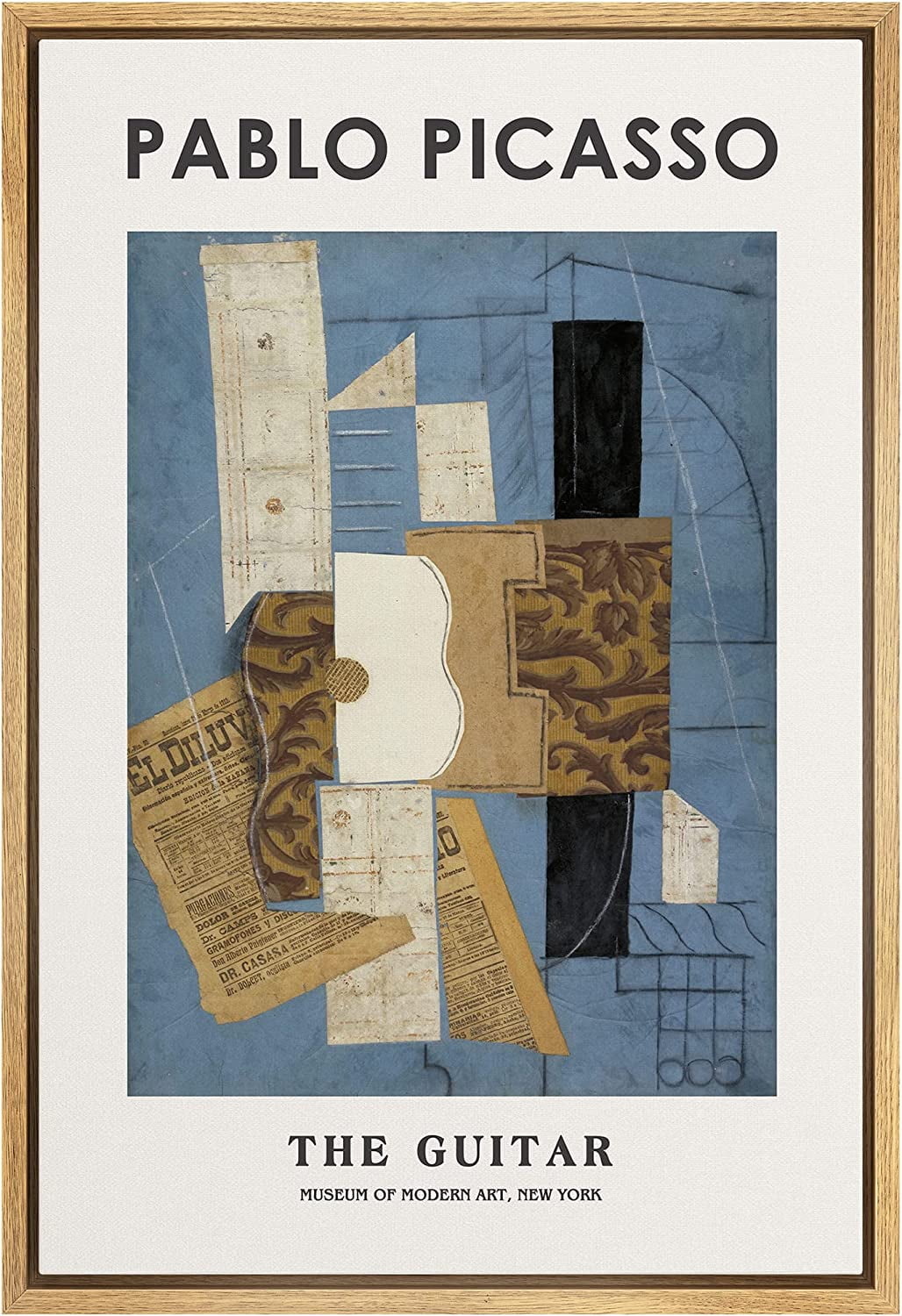 AEFER Canvas Print Wall Art The Guitar by Pablo Picasso Abstract Shapes ... AEFER Canvas Print Wall Art The Guitar by Pablo Picasso Abstract Shapes ...