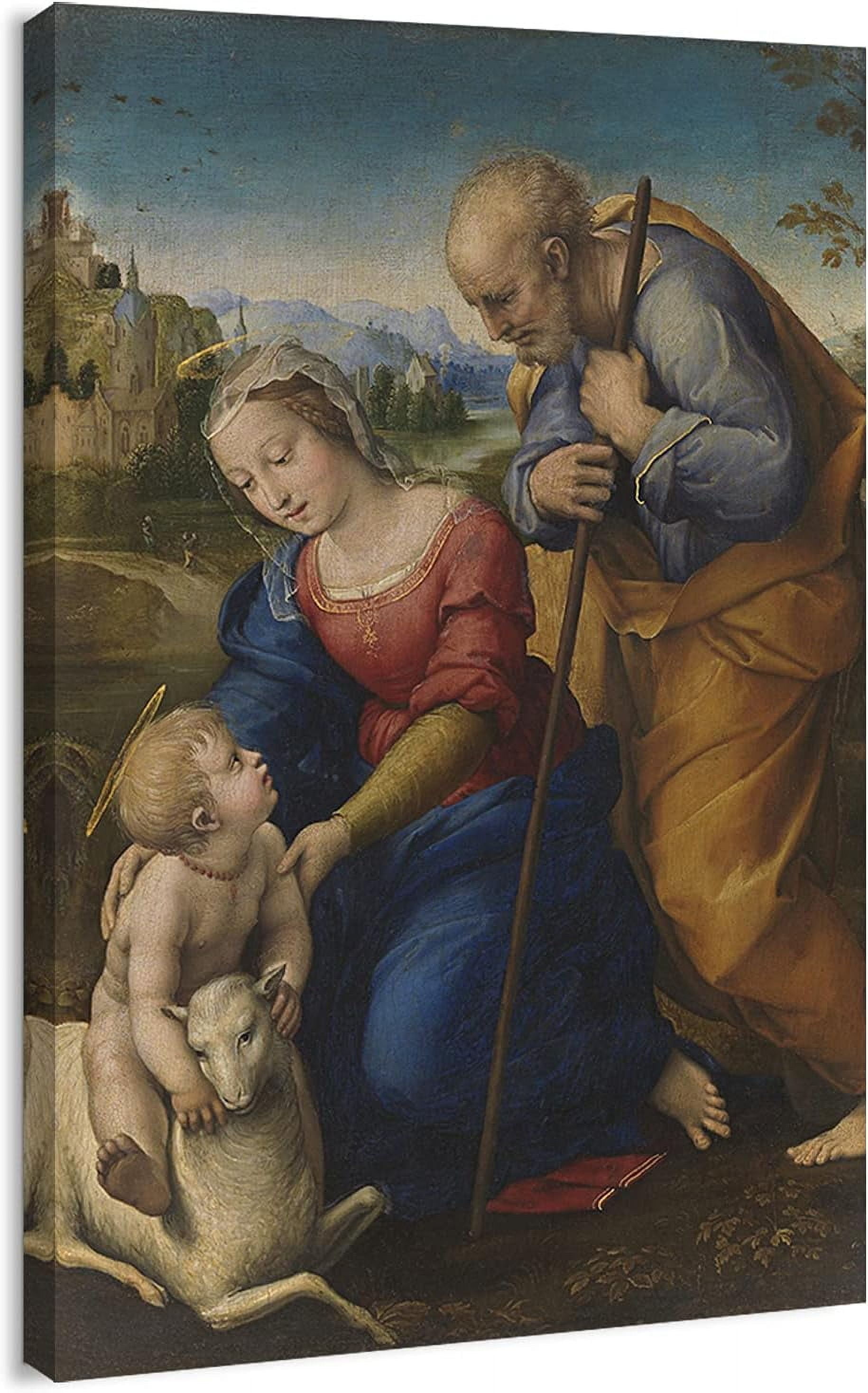 AEFER Canvas Print Wall Art - The Holy Family with a Lamb, 1507 by ...