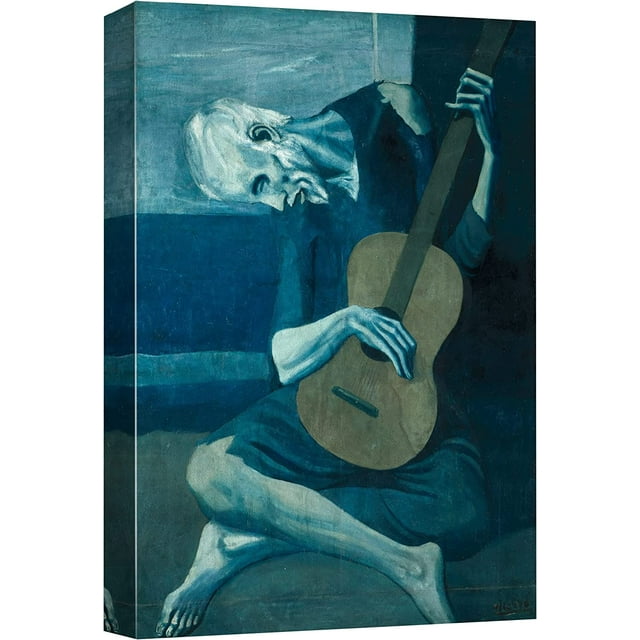 AEFER Canvas Print Wall Art The Old Guitarist by Pablo Picasso Cultural ...