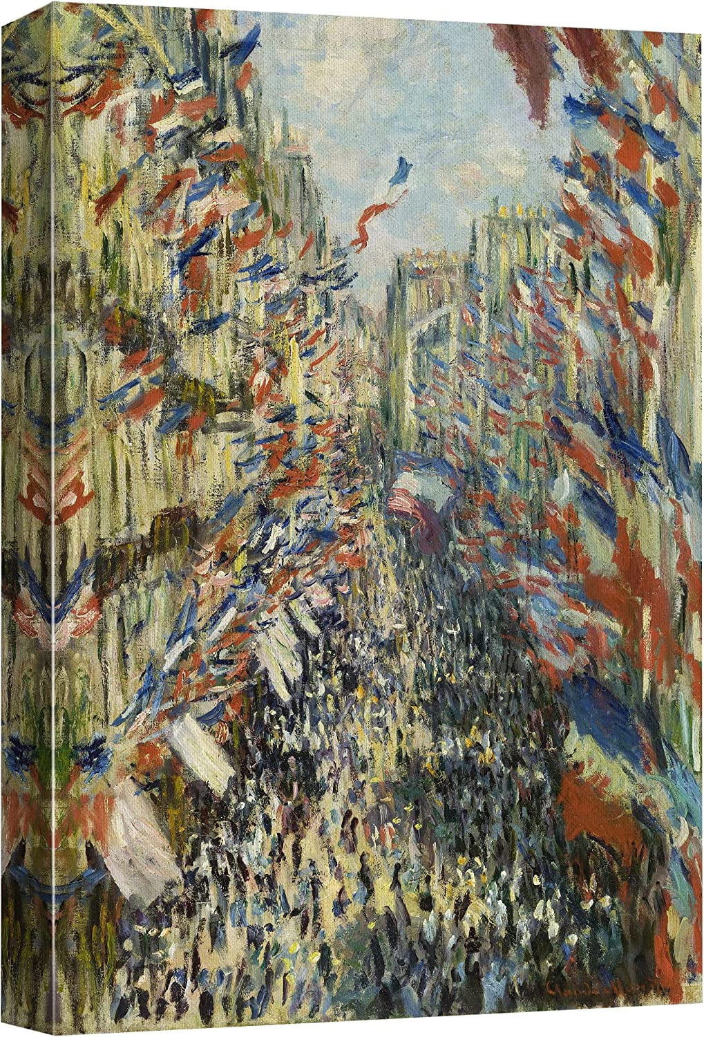 AEFER Canvas Print Wall Art The Rue Montorgueil in Paris by Claude ...