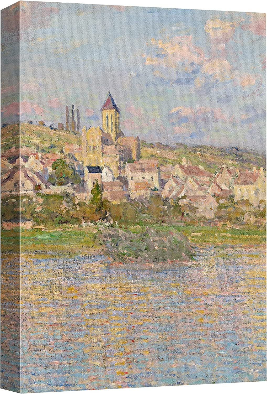 AEFER Canvas Print Wall Art V?theuil Seaside Landscape Claude Monet Classical Illustrations Fine ...