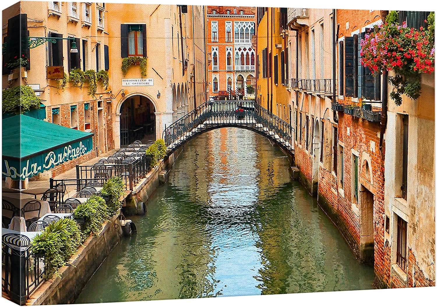 AEFER Canvas Print Wall Art Venice, Italy Canal in The City ...