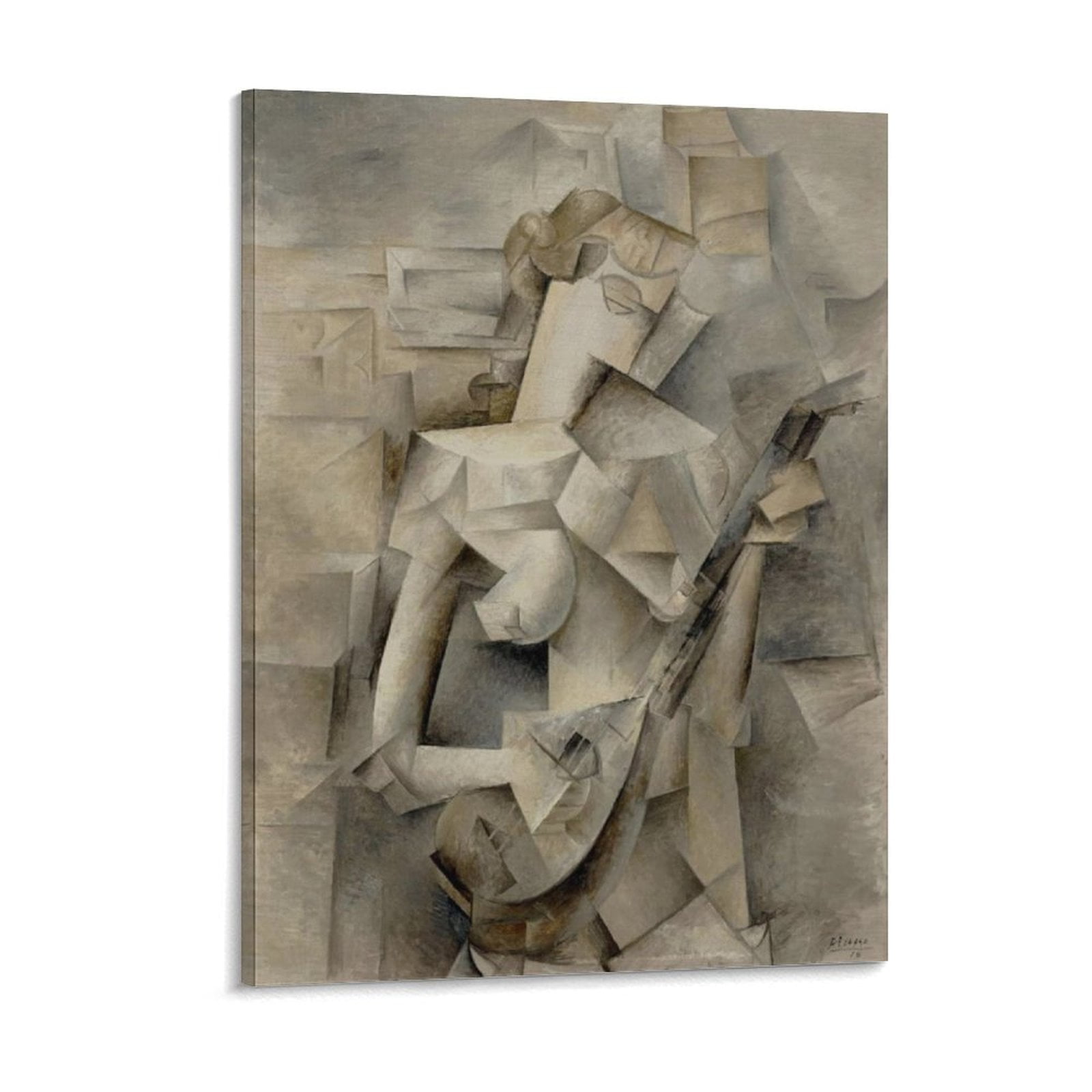 AEFER Canvas Prints Girl with a Mandolin 1910 by Pablo Picasso Abstract ...