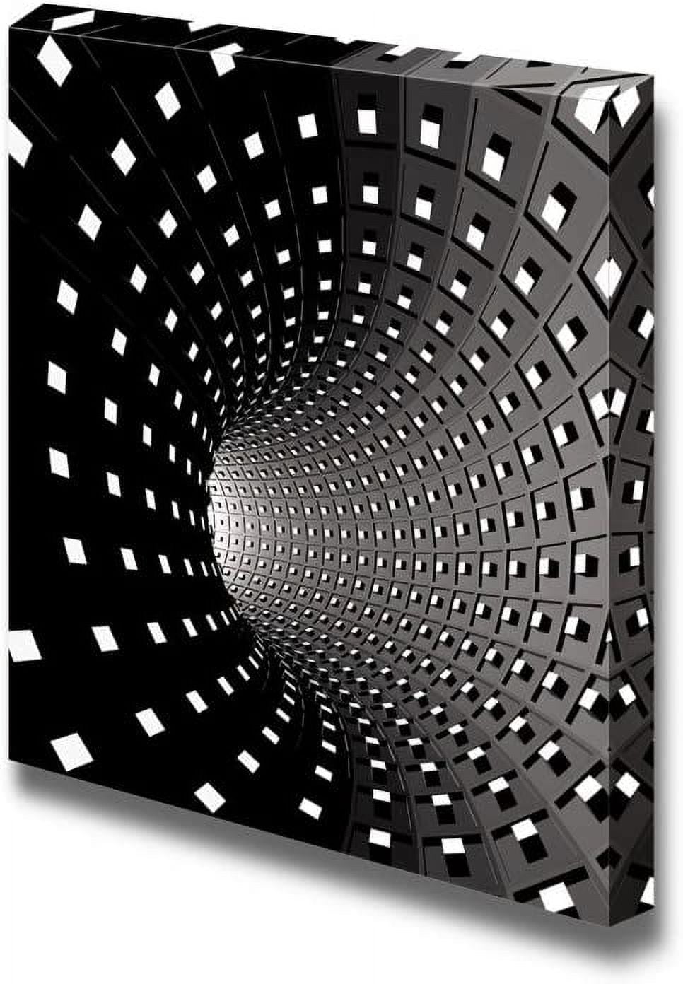 AEFER Canvas Prints Wall Art - Abstract Tunnel/Matrix Pattern | Modern ...