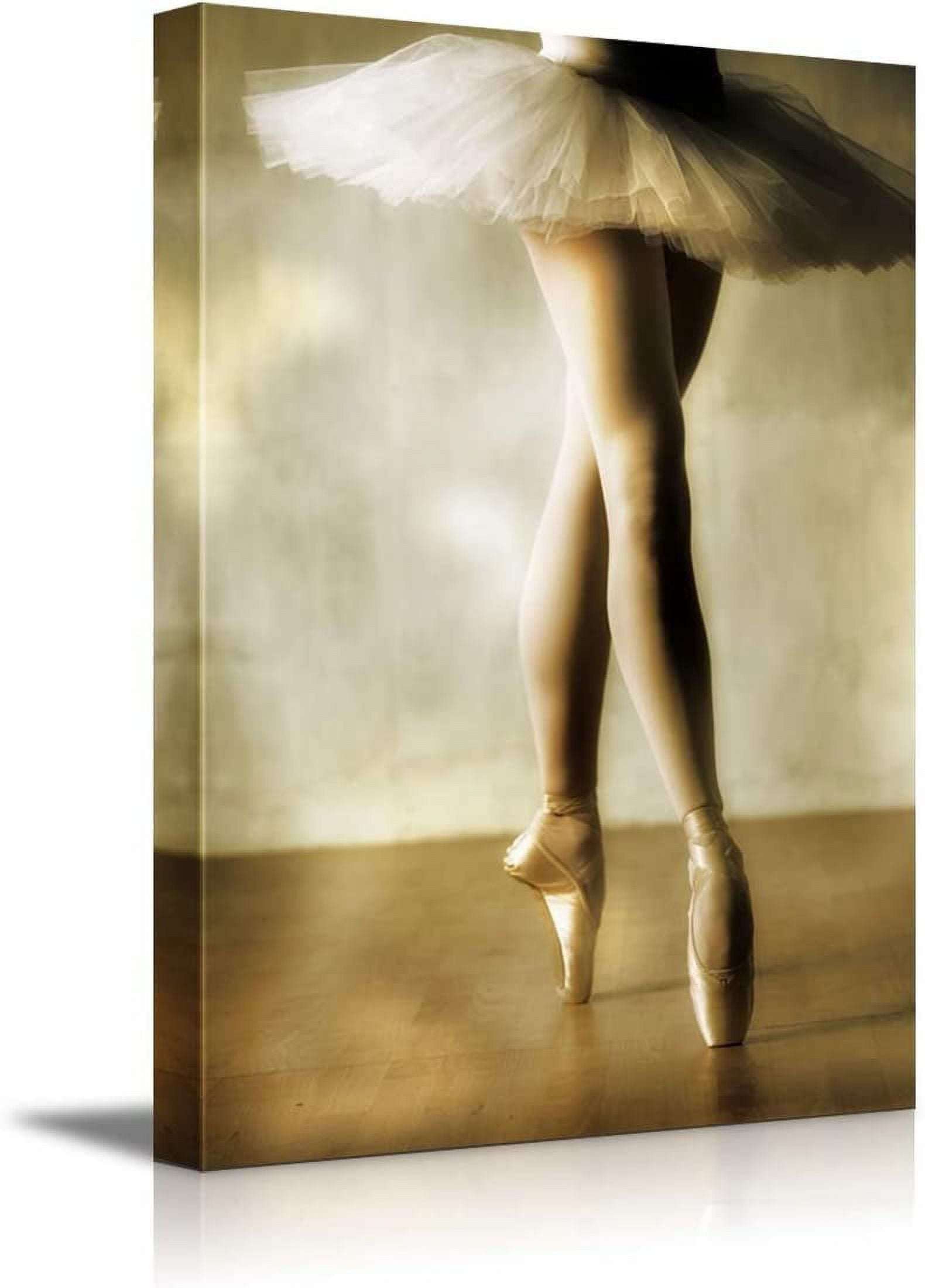 AEFER Canvas Prints Wall Art - Beautiful Ballerina Dancing with Tutu ...