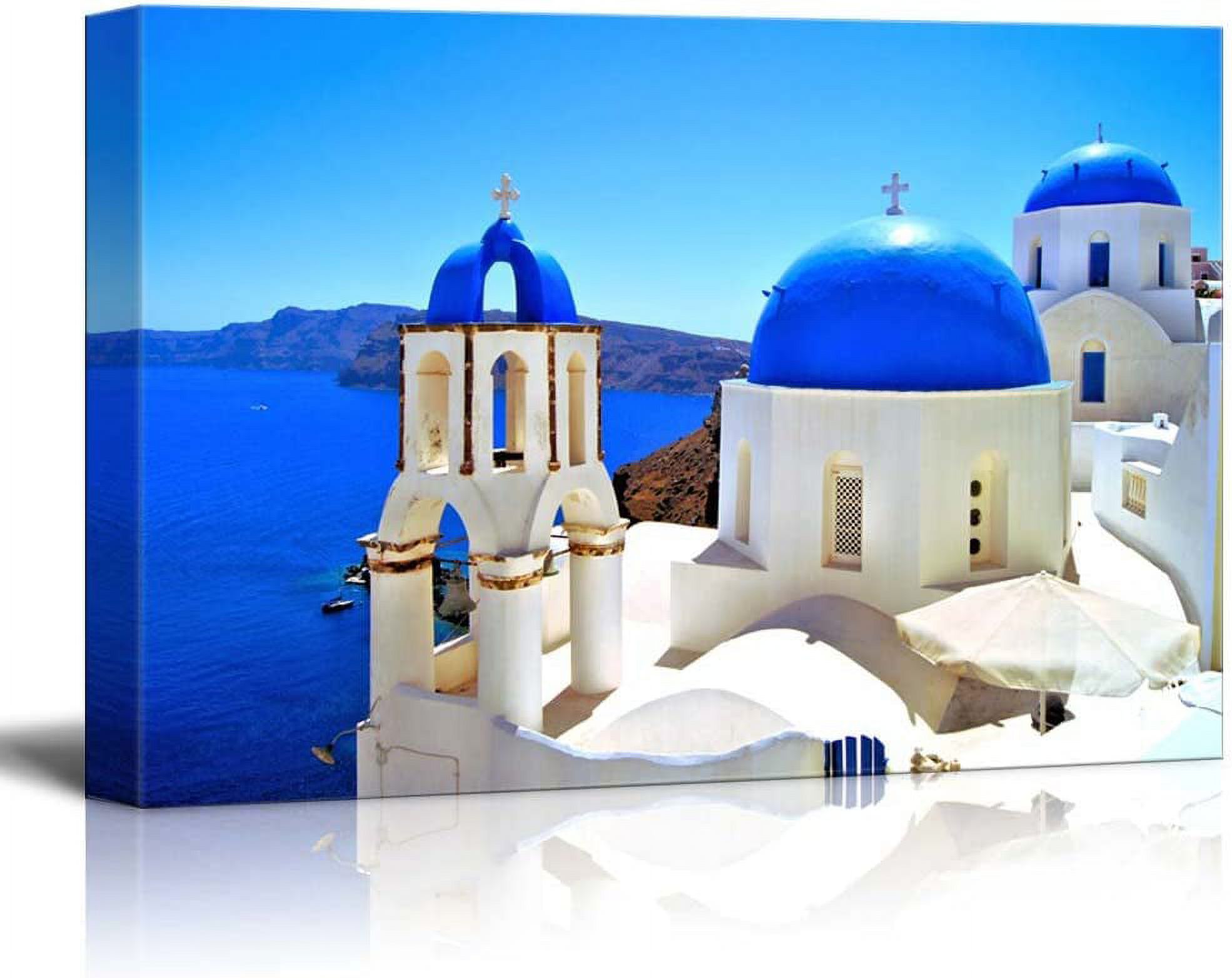 AEFER Canvas Prints Wall Art - Beautiful Blue Dome Churches of ...