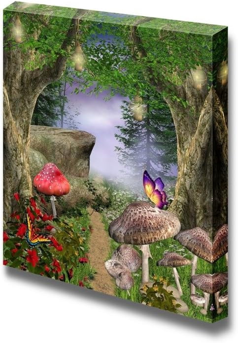 AEFER Canvas Prints Wall Art - Beautiful Forest Enchanted Pathway ...