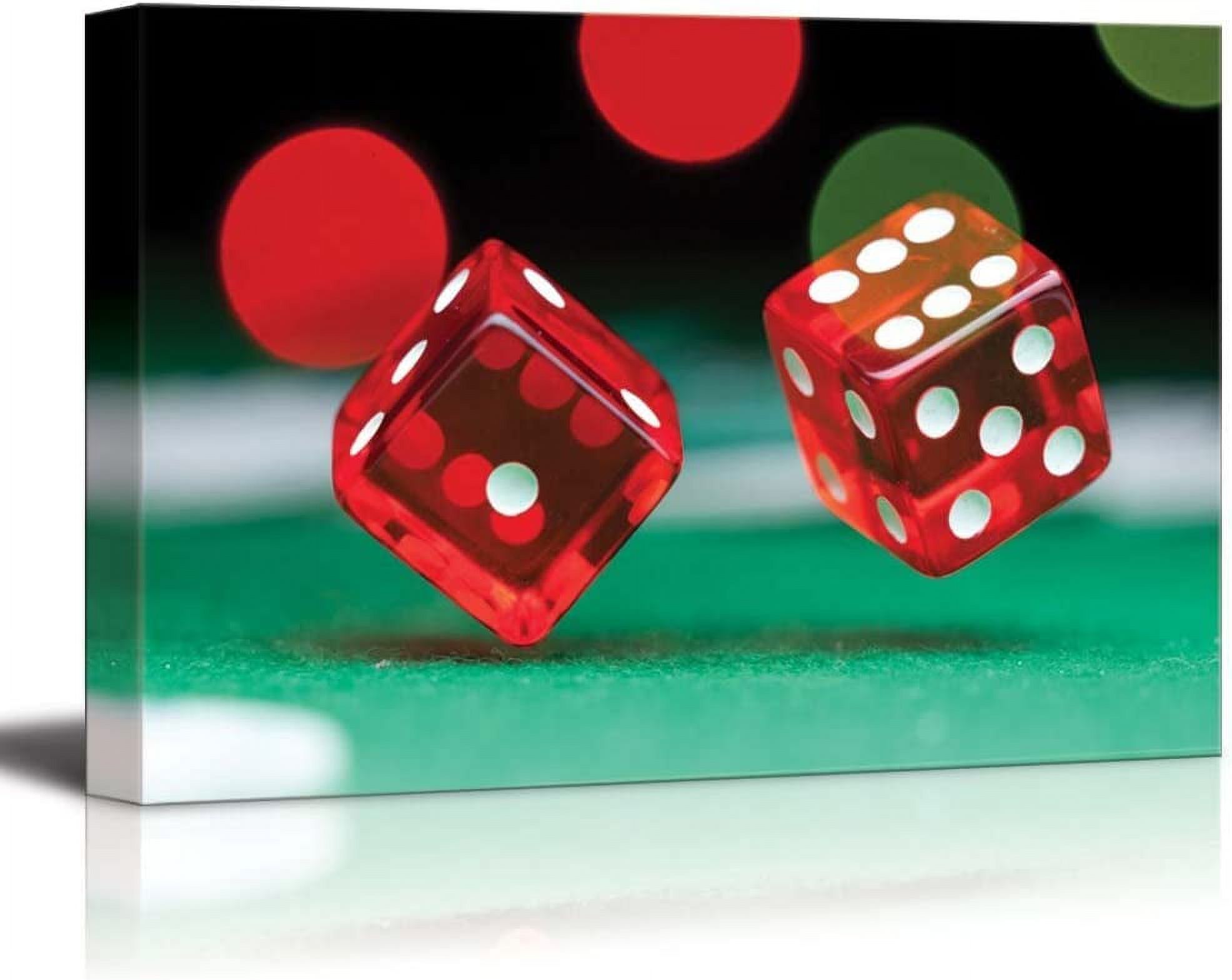 AEFER Canvas Prints Wall Art - Two Dice Casino Concept | Modern Wall ...