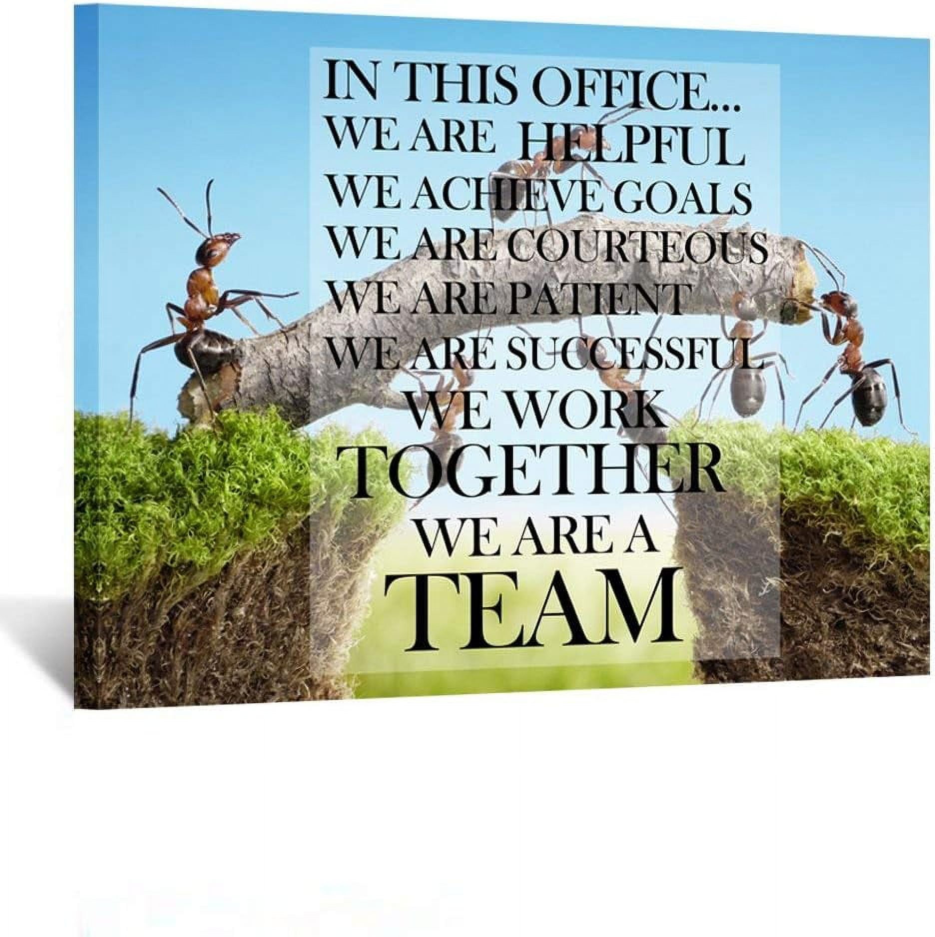 AEFER Canvas Quotes Office Inspirational Sayings Words Wall Decor ...