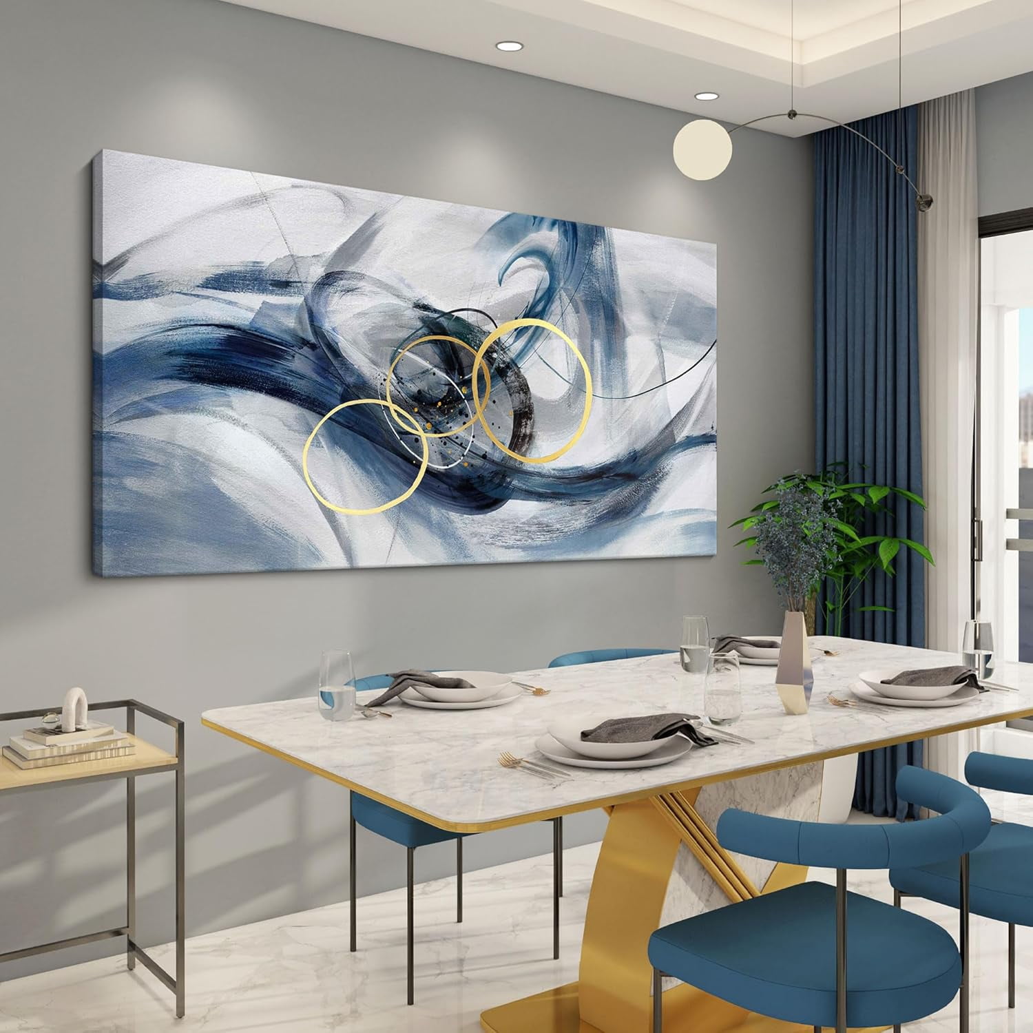 AEFER Canvas Wall Art Bedroom - Large Abstract Paintings Pictures for ...