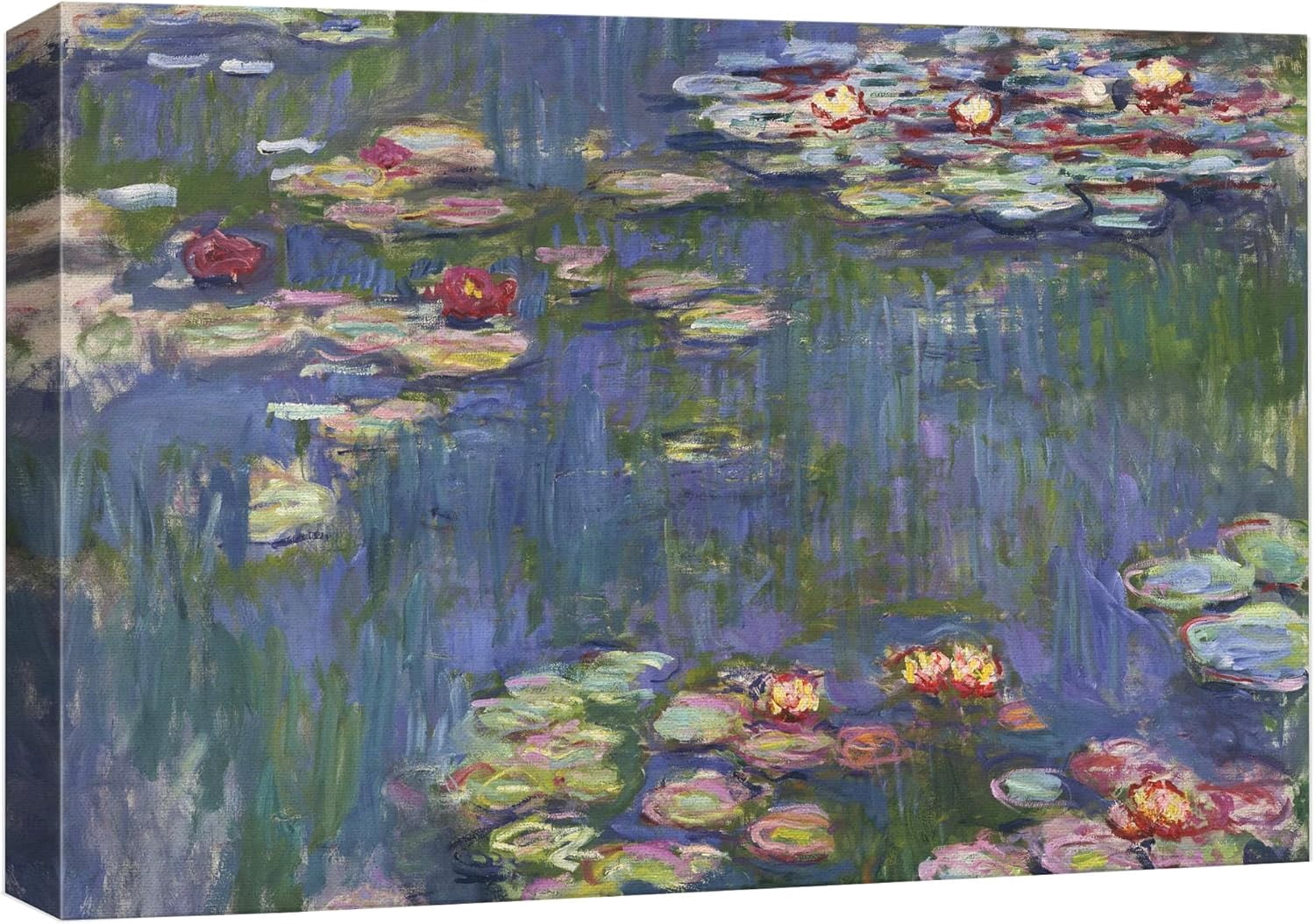 AEFER Canvas Wall Art - Famous Painting of Water Liliesby Claude Monet ...