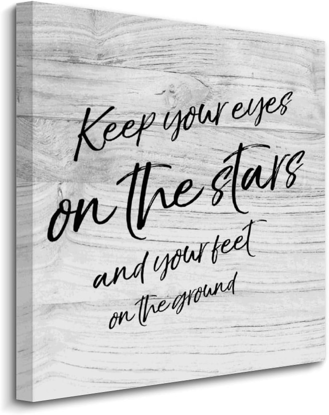 AEFER Canvas Wall Art with Inspirational Quote Keep Your Eyes on The ...
