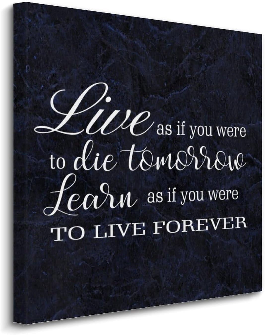 AEFER Canvas Wall Art with Inspirational Quote Live As If You Were to ...