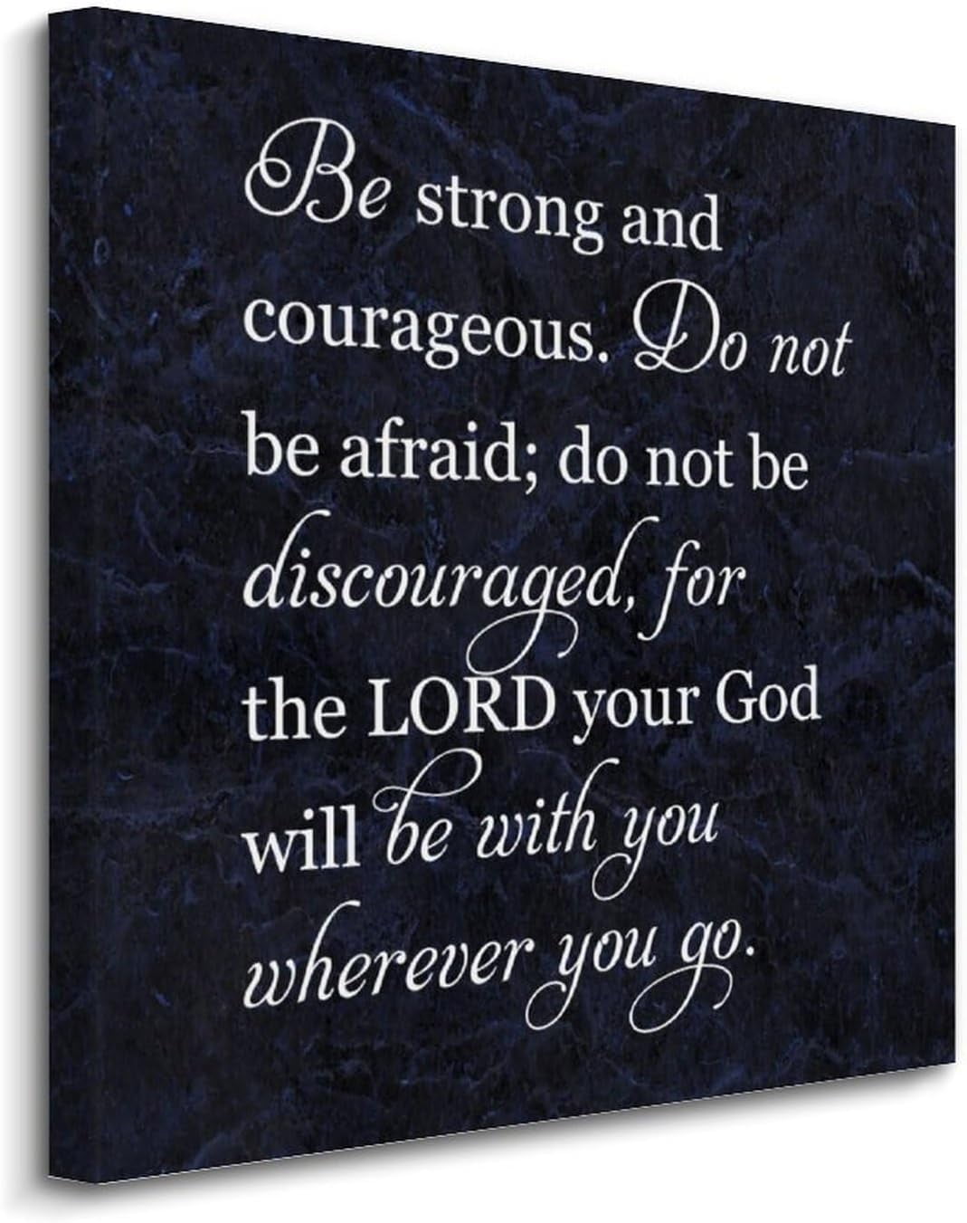 AEFER Canvas Wall Art with Inspirational Quote Be Strong And Courageous ...