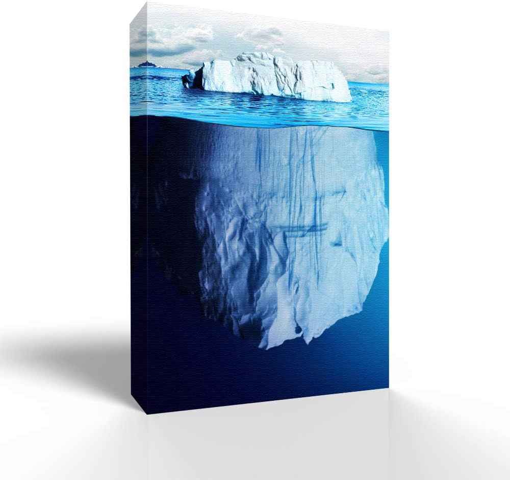 AEFER Canvas Wall Art The Tip of An Iceberg Pictures Home Wall ...