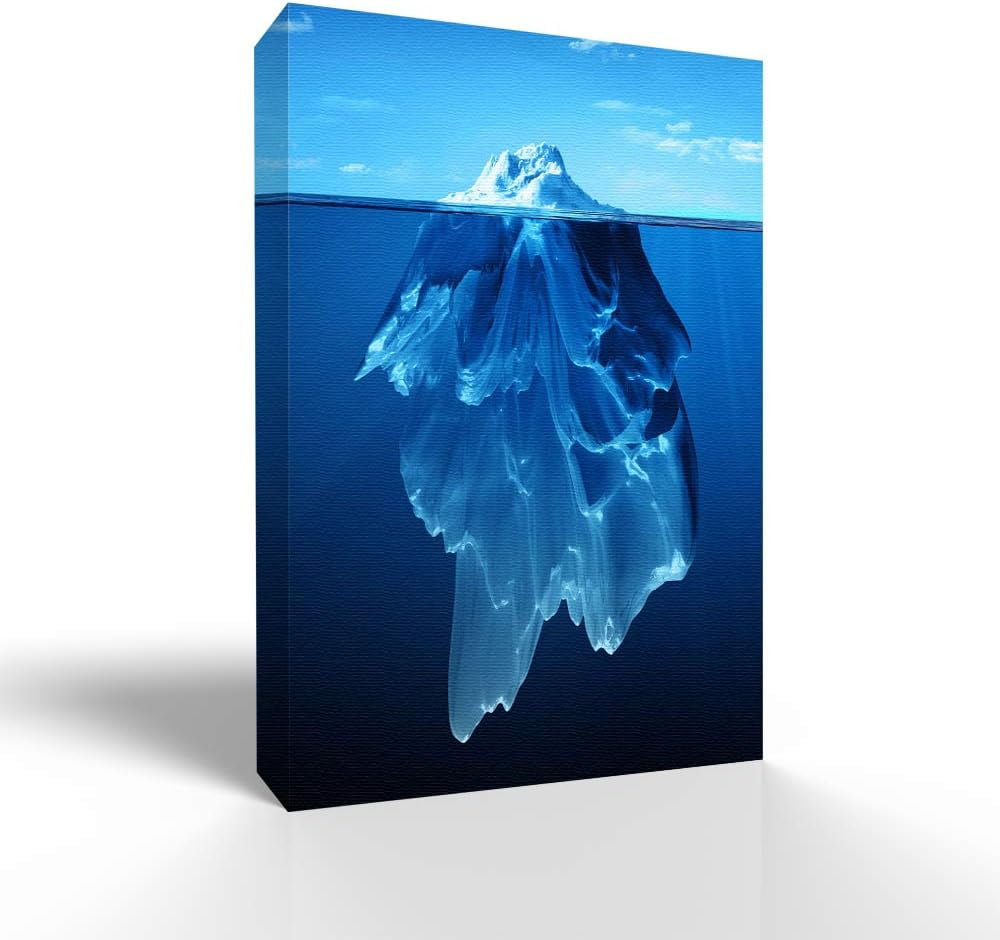 AEFER Canvas Wall Art The Tip of An Iceberg Pictures Home Wall ...