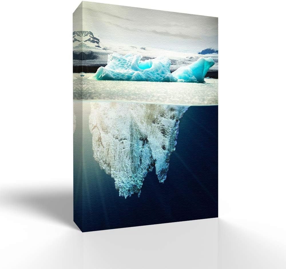 AEFER Canvas Wall Art The Tip of An Iceberg Pictures Home Wall ...