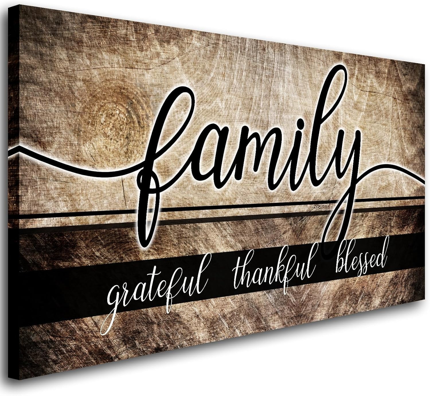 AEFER Canvas Wall Art forFamily Wall Art,Family Grateful Thankful Blessed Wall Decor,Family ...