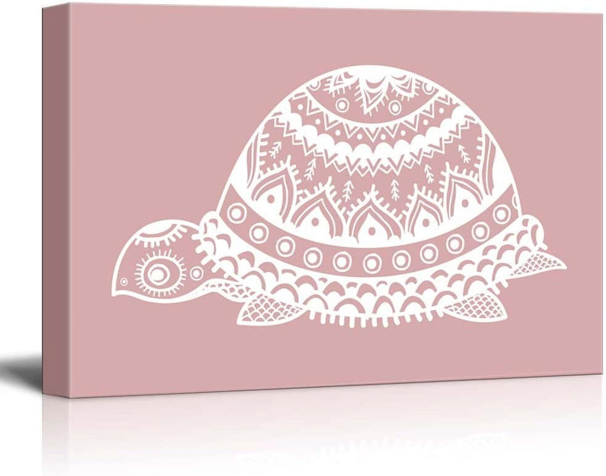 AEFER Canvas Wll Art - Turtle with Beautiful Pattern on The Shell ...
