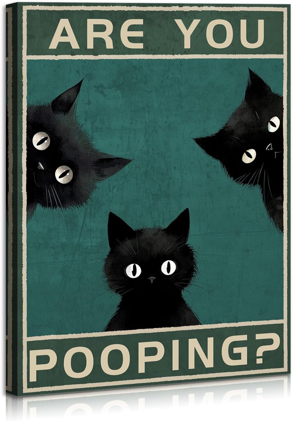 AEFER Cat Are You Pooping Funny Wall Art Cute Cat Poster Wall Art for ...