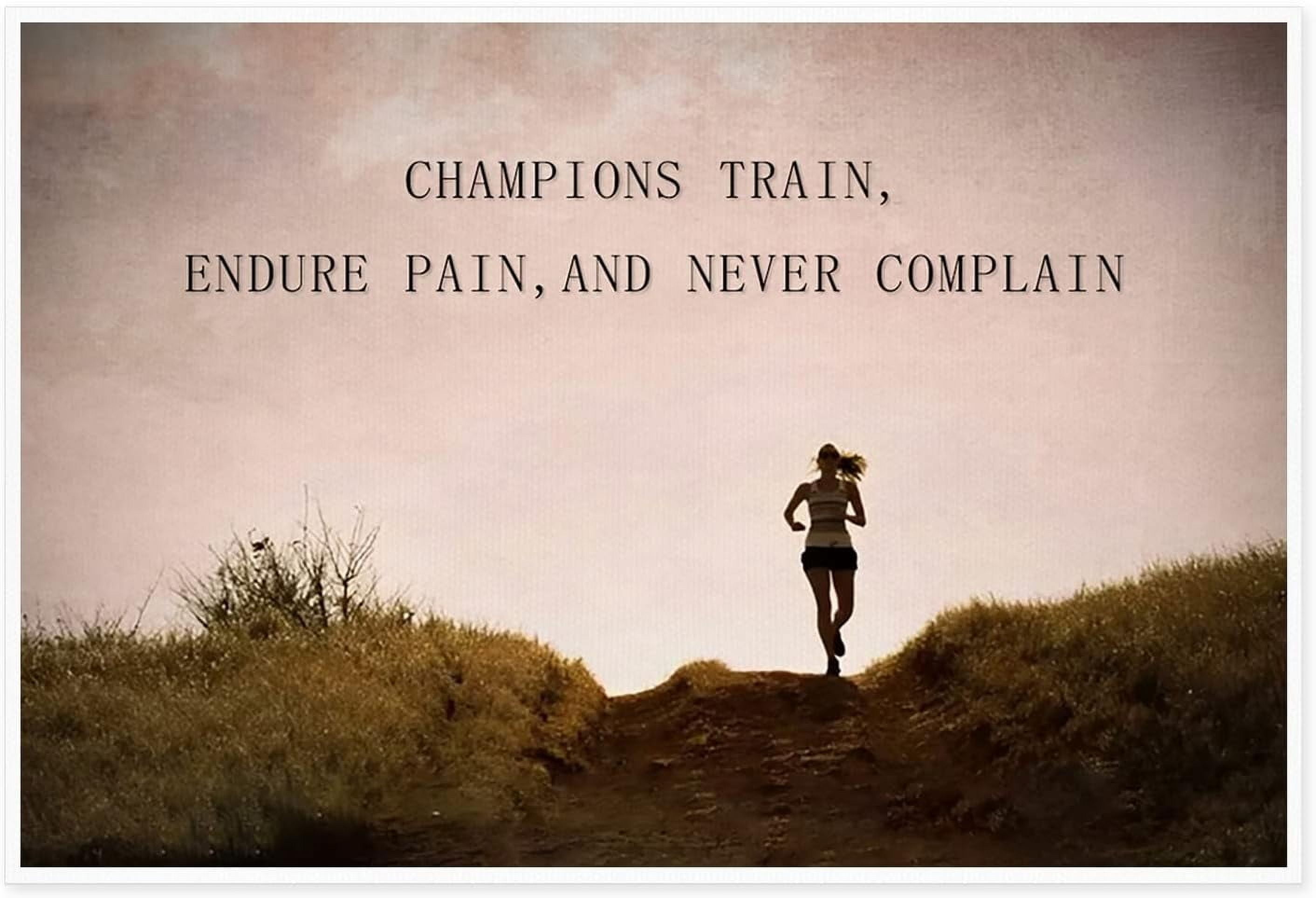 AEFER Champions Train Inspirational Quote Canvas Painting Modern ...