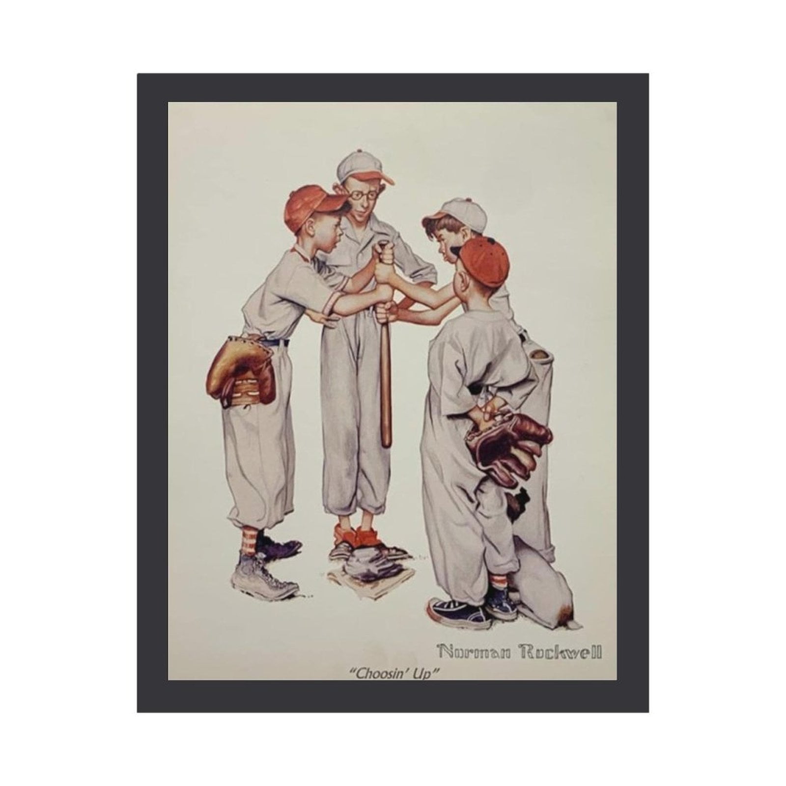 AEFER Choosing Up by Norman Rockwell Wall Art Decor Poster|Baseball ...