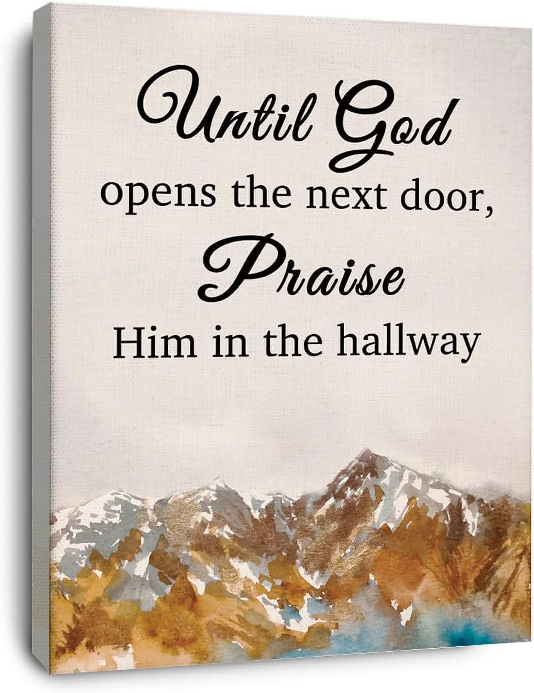 AEFER Christian Bible Scripture Until God Opens the Next Door Praise ...