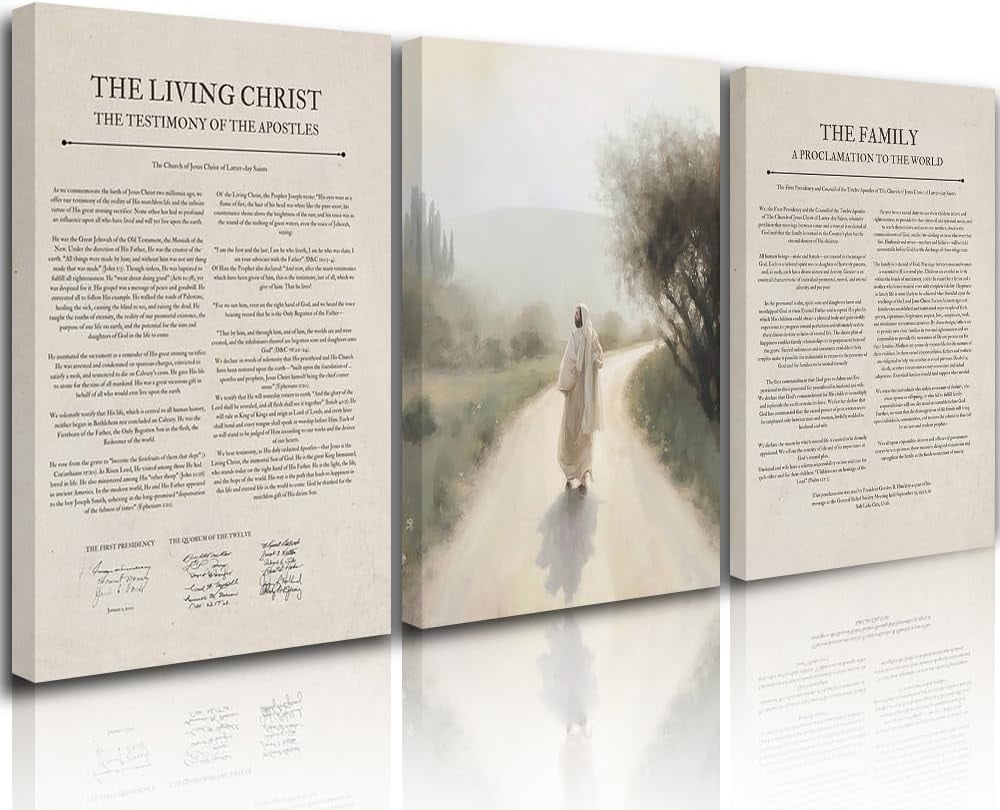 AEFER Christian Gift Jesus on Path Wall Art The Family Proclamation ...