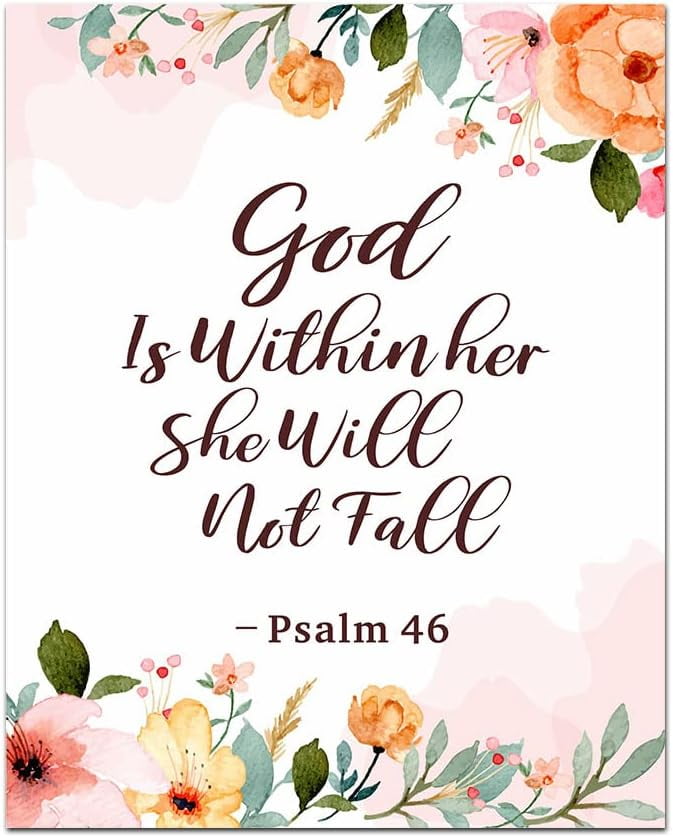 AEFER Christian Inspirational Quotes Canvas Wall Art Print, God is ...