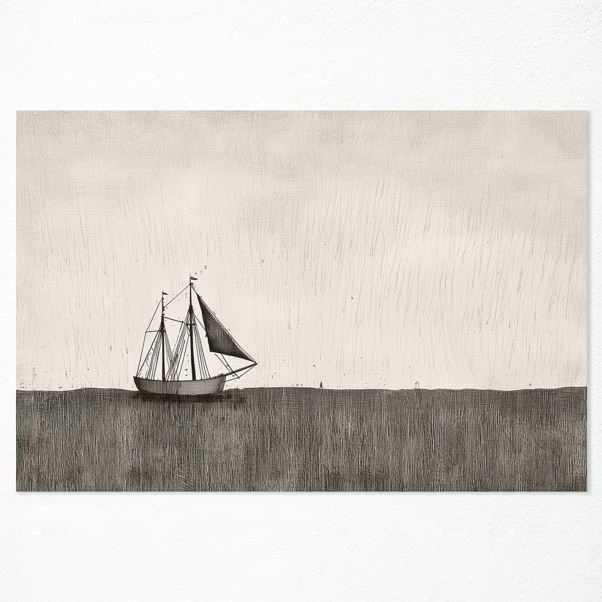 AEFER Christian Jesus Canvas Wall Art, Religious Bible Verse Poster, Jesus Walking on Water Wall ...