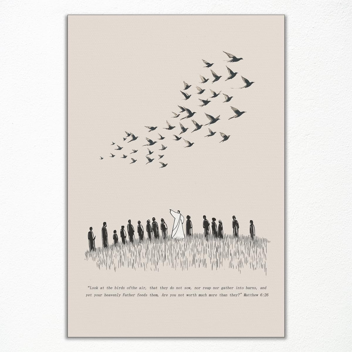 AEFER Christian Jesus Canvas Wall Art, Religious Bible Verse Wall Art ...