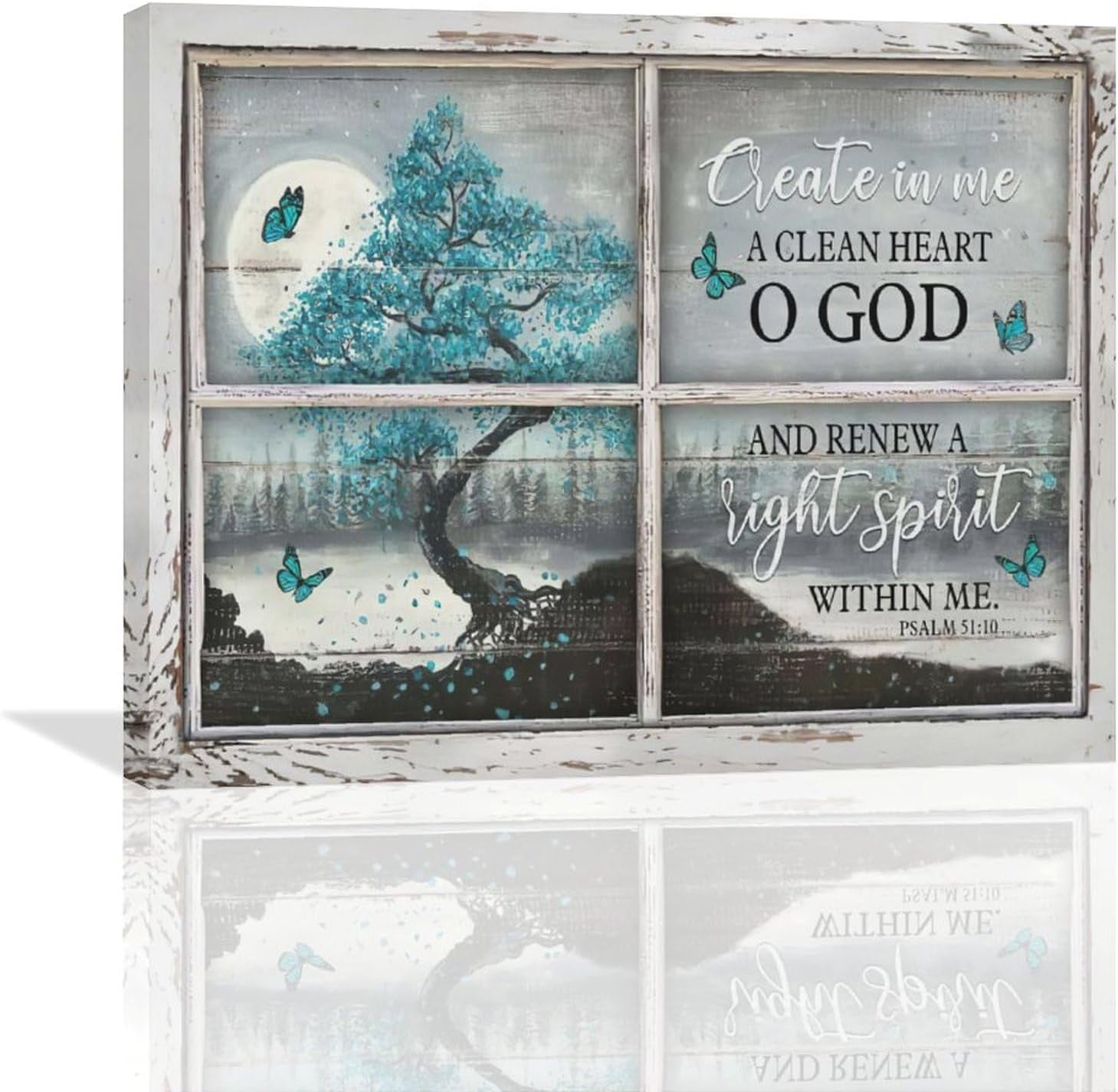 AEFER Christian Tree Wall Art Bible Verses Psalm Tree of Life Pictures ...