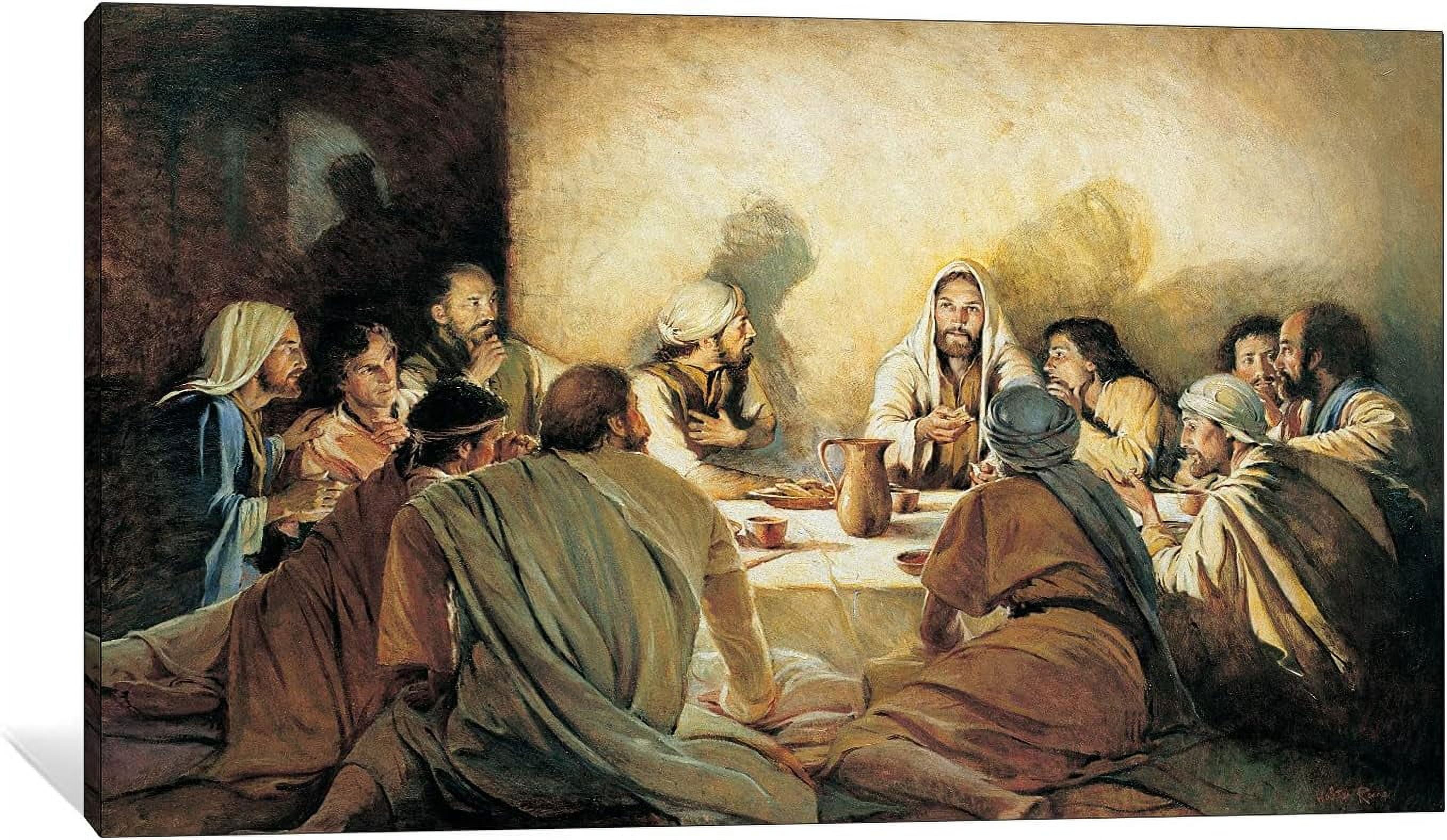 AEFER Christian Wall Art Last Supper Wall Decor-The Last Supper ...